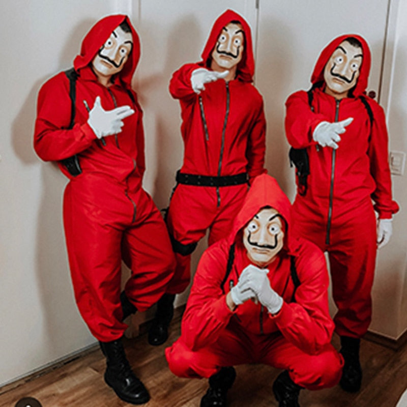 Money Heist Cosplay Costume, Money Heist Red Uniform